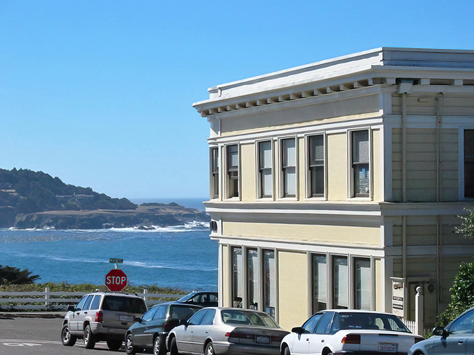 Mendocino&rsquo;s seaside charm unfolds with historic buildings overlooking endless blue, where every corner feels like a postcard brought to life.