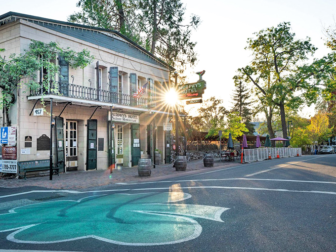Tree-lined streets and historic buildings create the kind of small-town charm that makes you forget your Wi-Fi password exists.