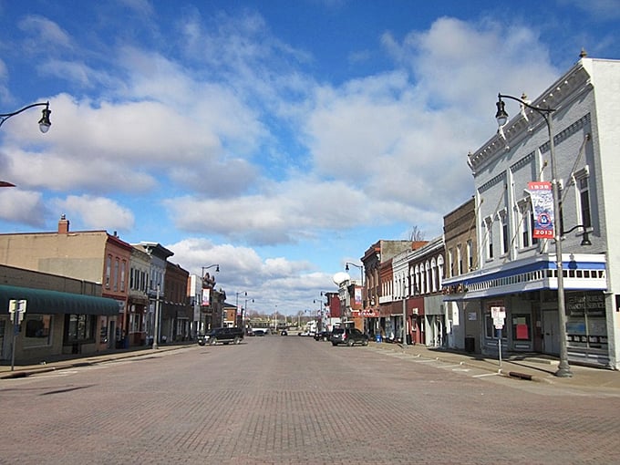 The quintessential Midwest main street – where parking is plentiful, the pace is unhurried, and everyone might actually know your name.