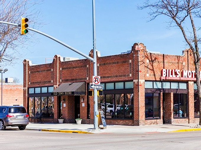 Old Town Bistro and Bill's Motor Supply share this classic brick corner, where conversations flow as freely as the coffee. No appointment necessary for either.