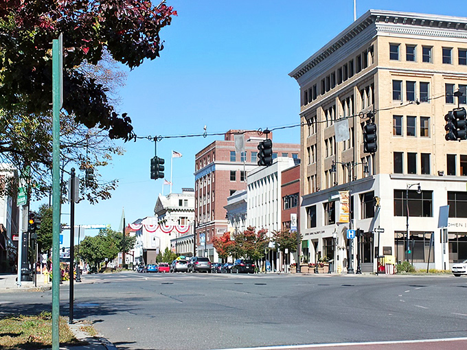 Downtown Pittsfield spreads out like a postcard from New England's golden age, proving affordability and beauty aren't mutually exclusive concepts.
