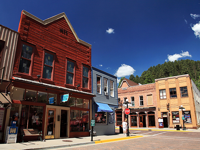 A splash of color against the Black Hills sky, Deadwood's historic storefronts look like the world's most authentic movie set.