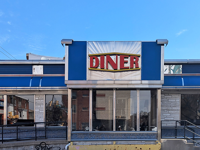 The iconic blue and silver exterior of Broad Street Diner stands like a beacon of hope for hungry Philadelphians. Classic never goes out of style.