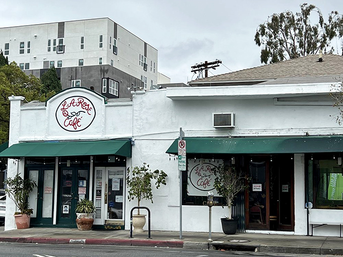 The unassuming exterior of L.A. Rose Cafe belies the culinary treasures within. Like finding a Picasso at a yard sale, this modest storefront holds delicious surprises.