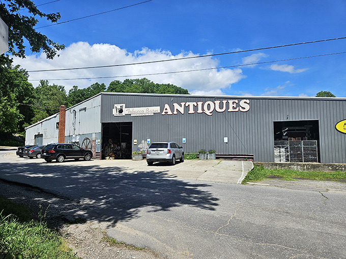 The unassuming exterior of Antique Tobacco Barn belies the wonderland within. Like finding Narnia in a metal warehouse, this Asheville treasure trove awaits.