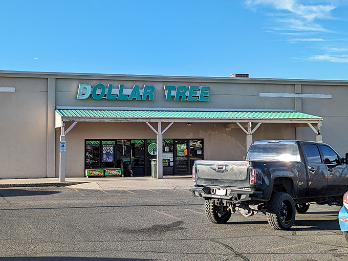 The unassuming exterior of Helena's Dollar Tree &ndash; where Montana frugality meets retail therapy under the big sky.