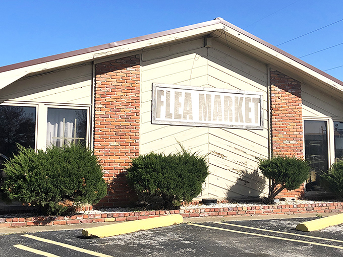 The unassuming brick-and-wood exterior belies the wonderland of vintage discoveries hiding just beyond those doors.