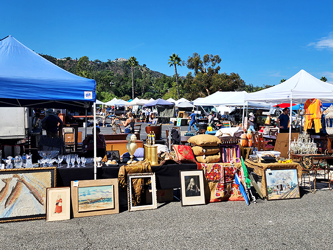 A treasure hunter's paradise under the California sun, where vintage frames and eclectic furniture await their second chance at making a home beautiful.