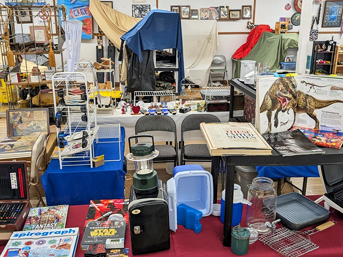 Tables upon tables of treasures await at the Polk Flea Market, where one person's forgotten knickknack becomes another's prized possession.
