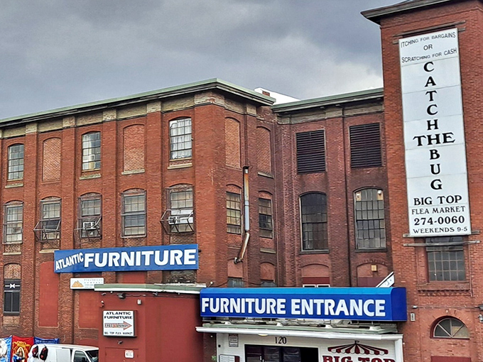 The historic brick fa&ccedil;ade of Big Top Flea Market stands as a tribute to treasure hunters&mdash;a place where Providence&rsquo;s past and present collide in a lively carnival of commerce.