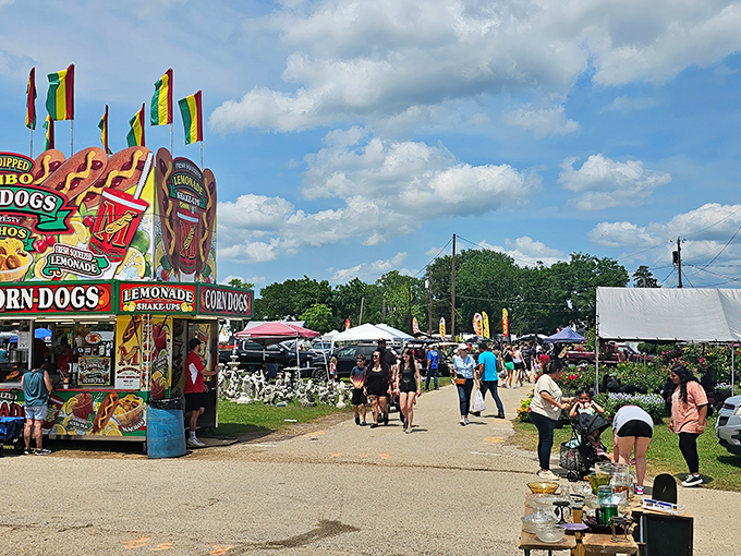 The aerial view of First Monday Trade Days looks like someone dropped a Monopoly board from space – except here, everyone's a winner.