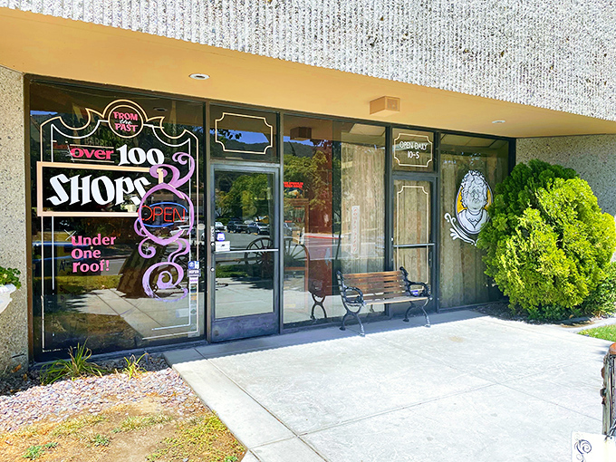 The unassuming storefront promises "over 100 shops under one roof" &ndash; a bold claim that somehow still undersells the treasure trove waiting inside.