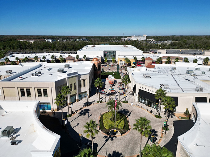 Aerial views don't lie—The Shops at Wiregrass sprawls like a retail oasis in Wesley Chapel's landscape, promising treasures for every budget explorer.