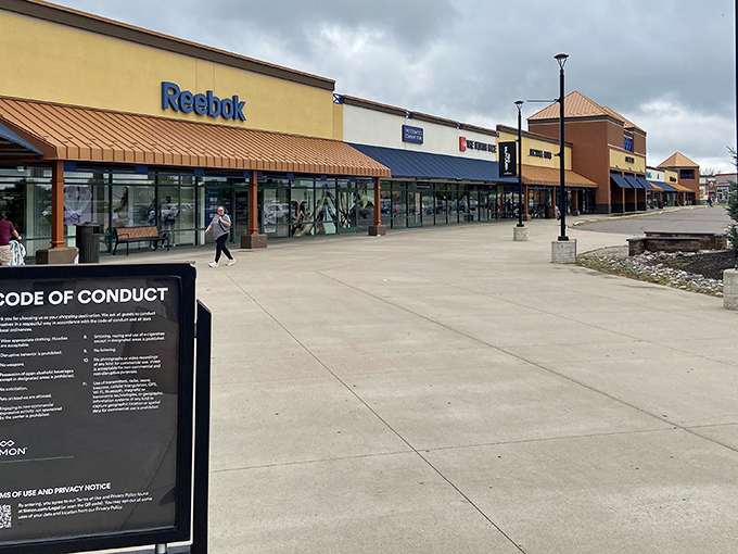 The retail promised land awaits! Albertville Premium Outlets stretches before you like a bargain hunter's dream, complete with covered walkways for Minnesota's "character-building" weather.