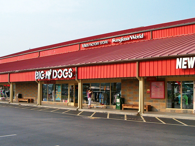 Where shopping dreams come true! The distinctive signage of Rack Room Shoes welcomes visitors to a world where your wallet might actually thank you.