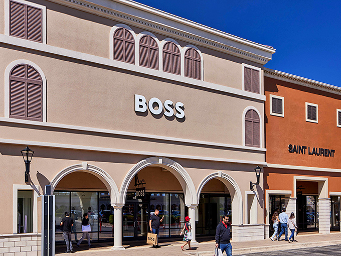 Mediterranean-inspired architecture meets Texas-sized shopping dreams at this retail wonderland between Austin and San Antonio.