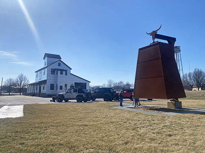 The World's Largest Cowbell standing proud in Belle, Missouri&mdash;because sometimes bigger really is better.