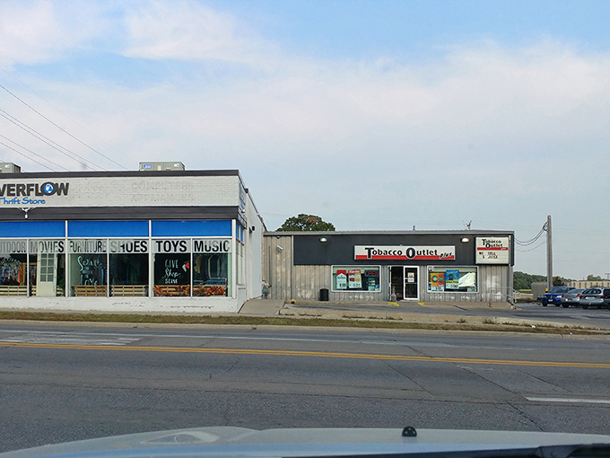 Don't judge this book by its cover! Overflow's modest storefront conceals a labyrinth of secondhand wonders waiting to be discovered inside.