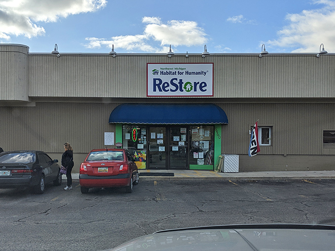 The unassuming exterior of ReStore hides a wonderland of treasures within, like finding Narnia in a hardware store's closet.
