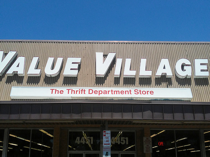 The unassuming storefront of Value Thrift beckons like a siren song to bargain hunters. Behind these doors lies a wonderland of secondhand treasures waiting to be discovered.