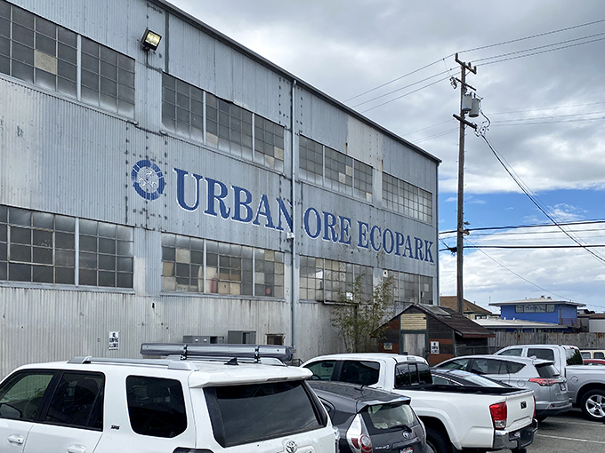 The unassuming exterior of Urban Ore belies the wonderland within—like finding the wardrobe to Narnia in an industrial park.