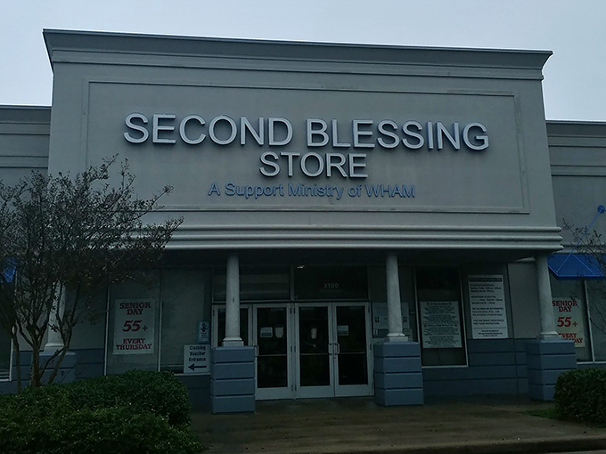 The "Second Blessing Store" sign reveals WHAM's dual identity &ndash; a treasure trove for shoppers and a blessing for the community it serves.