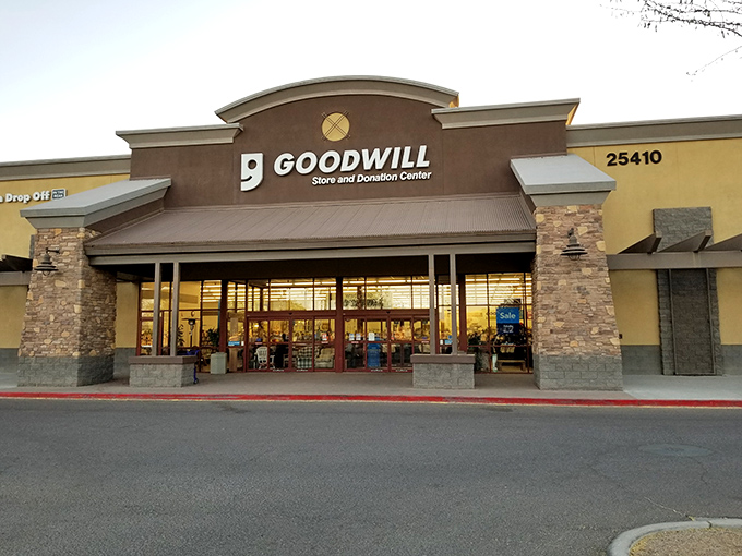 The Sun Lakes Goodwill welcomes bargain hunters with its impressive stone facade and wide entrance&mdash;retail therapy without the retail prices.
