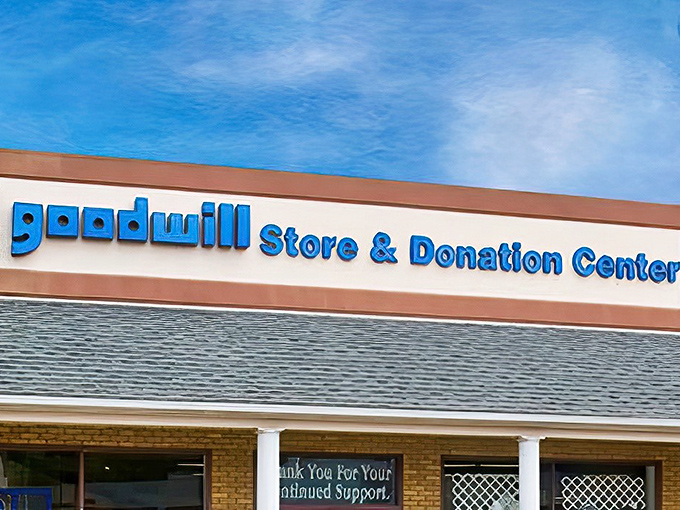 The blue sign beckons like a siren call to bargain hunters. Connecticut's treasure seekers know this unassuming storefront hides retail magic within.