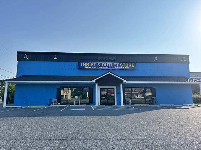 The bright blue exterior of God's Way Thrift Store stands out like a bargain-hunter's North Star, guiding thrifty shoppers to treasure in Rehoboth Beach.