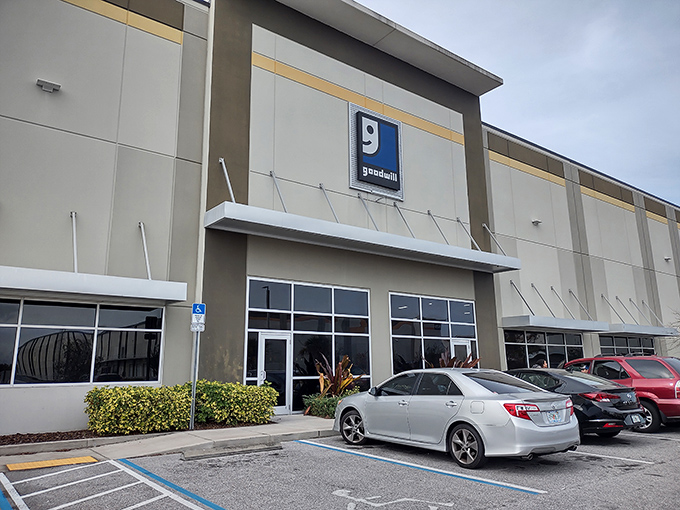 The unassuming exterior of bargain paradise &ndash; where Florida's savviest shoppers arrive with empty carts and leave with full hearts and fuller trunks.