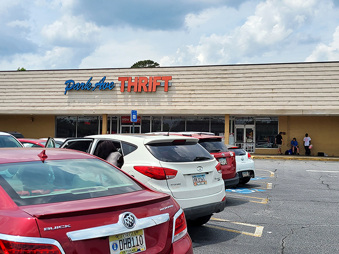The unassuming storefront belies the treasure trove within. Like a Vegas casino, Park Avenue Thrift keeps its windows modest so you'll stay inside longer.