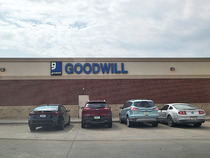 The unassuming exterior of Goodwill in Urbandale hides a treasure trove within. Like finding the perfect diner in a strip mall, appearances can be deliciously deceiving.