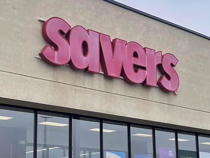 That iconic red sign beckons like a siren song to bargain hunters. Welcome to Savers, where treasure hunting becomes an Olympic sport.