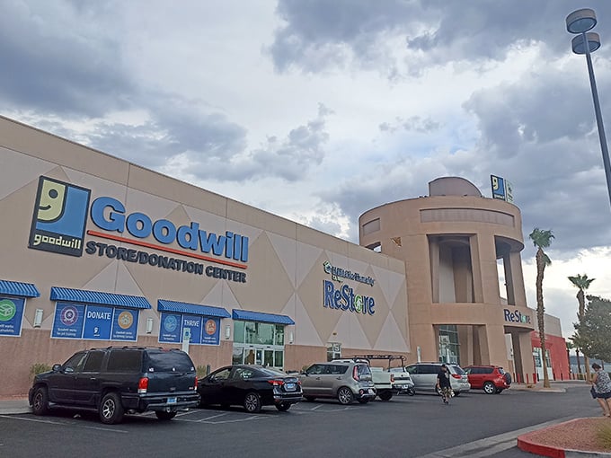 The mothership of second chances beckons from West Sahara Avenue, where treasures await their next adventure.