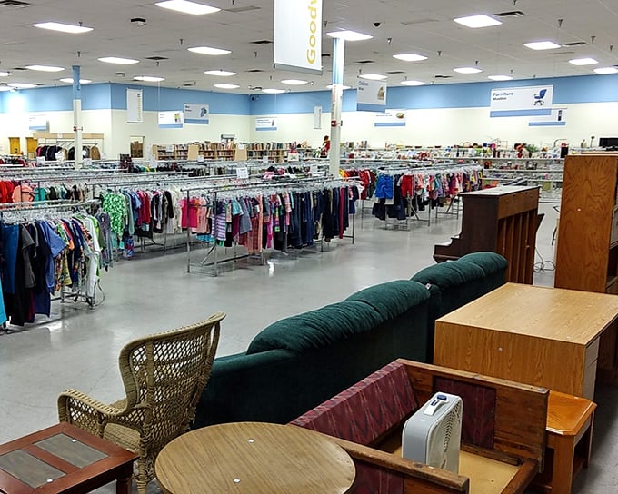 A sea of possibility awaits inside, where the spacious layout makes treasure hunting feel less like chaos and more like adventure.