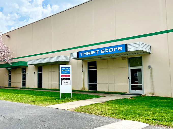 Don't let the modest exterior fool you—this unassuming building houses a treasure trove that would make any bargain hunter's heart skip a beat.