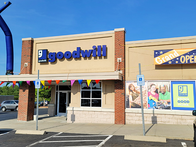 The unassuming exterior of Goodwill Warwick hides a treasure trove within&mdash;like finding a secret portal to affordable retail therapy.
