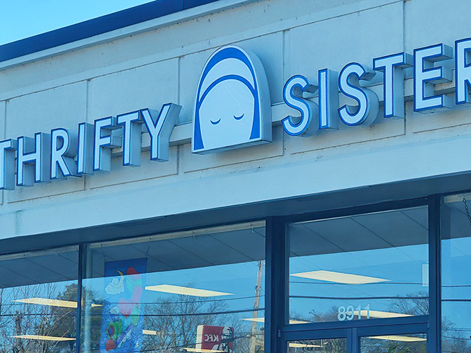 The unassuming storefront of Thrifty Sisters belies the wonderland of bargains waiting inside. Like finding a secret portal to affordable retail therapy.