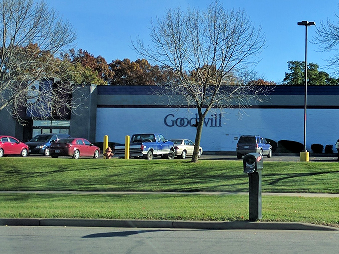 The unassuming blue exterior hides a treasure trove within. Like a culinary speakeasy, the best discoveries often come with the plainest facades.