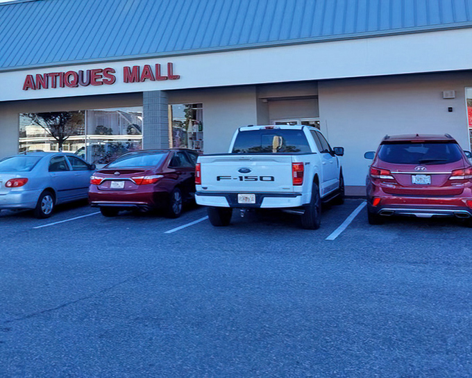 The unassuming exterior hides a universe of treasures within. Like finding a portal to the past in a strip mall.