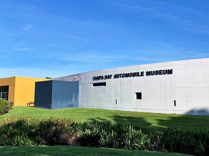 The unassuming exterior of Tampa Bay Automobile Museum hides automotive treasures like a speakeasy conceals its bourbon. Prepare for a time-traveling adventure!