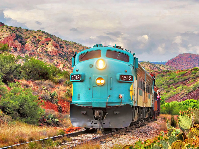 That iconic turquoise engine isn't just photogenic&mdash;it's a vintage FP7 locomotive, one of the few still operating in North America.