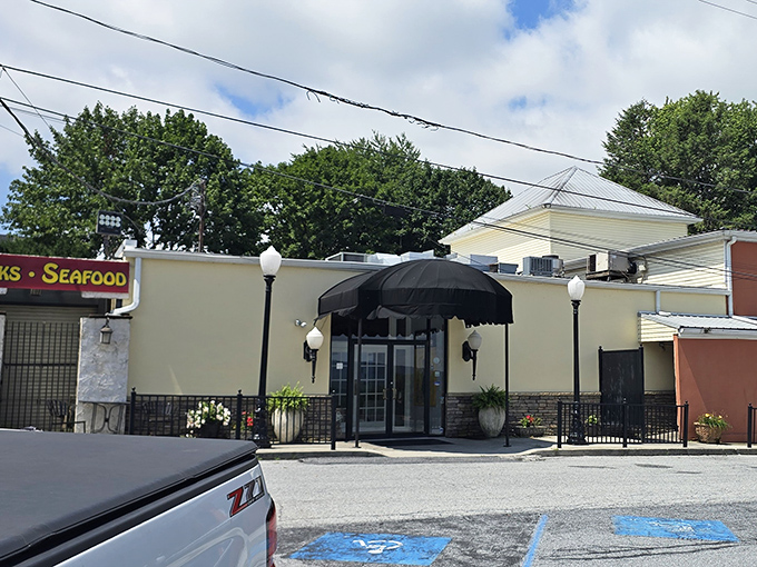 The unassuming exterior of Tavern on the Hill hides culinary treasures within, like finding a Michelin star behind a speakeasy door.