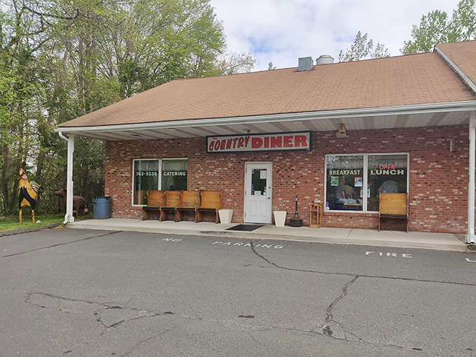 Where breakfast dreams come true! Those wooden benches outside aren't just seating &ndash; they're the waiting room for Connecticut's breakfast burrito paradise.
