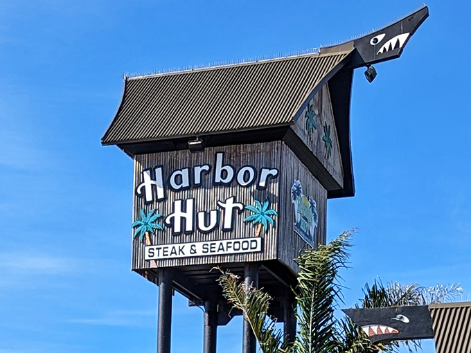 Harbor Hut stands proudly alongside its "Lil Hut" fish and chips takeout window&mdash;proof that sometimes the best seafood comes in humble packages with spectacular views.