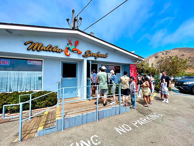 The line forms early at this blue-and-white coastal gem. Like finding a twenty in your old jeans, Malibu Seafood is an unexpected delight worth waiting for.