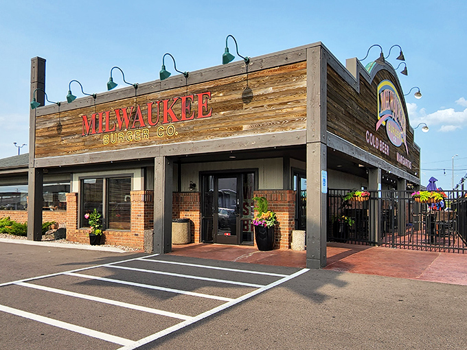 The rustic wooden fa&ccedil;ade of Milwaukee Burger Company beckons like a siren song to hungry travelers. Wisconsin comfort food has found its temple.