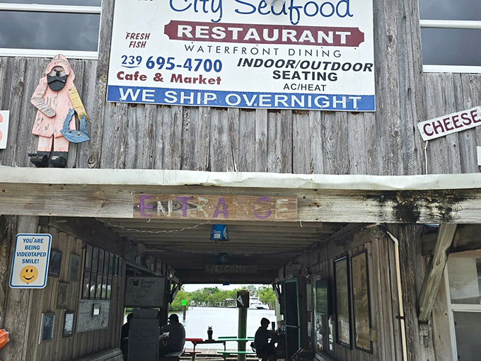 The weathered wooden exterior of City Seafood isn't trying to impress you&mdash;it's saving all that energy for what's on your plate instead.