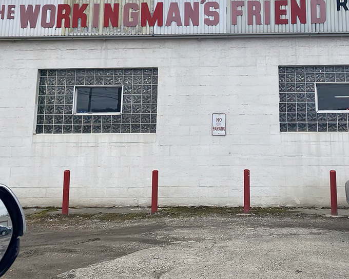 The unassuming exterior of The Workingman's Friend stands like a time capsule on Indianapolis's west side, complete with vintage signage and no-nonsense charm.