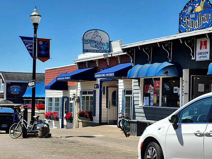 Nestled in charming Nye Beach, this coastal gem sits among local shops, where bicycles park outside and ocean breezes carry promises of chowder perfection.